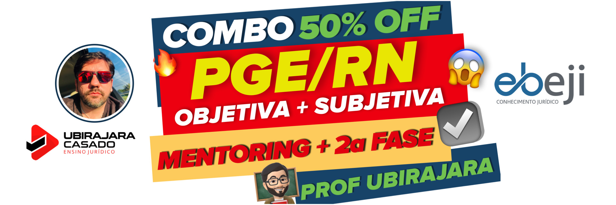 EBEJI - COMBO: MENTORING PGE/RN (PRÉ-EDITAL) + CURSO DEFINITIVO DE 2A FASE